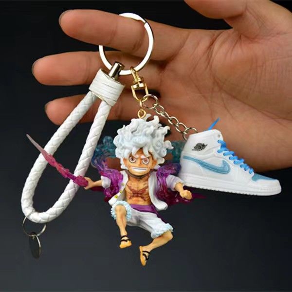 One piece Sun God Nika Luffy lightning fifth animation key chain ...