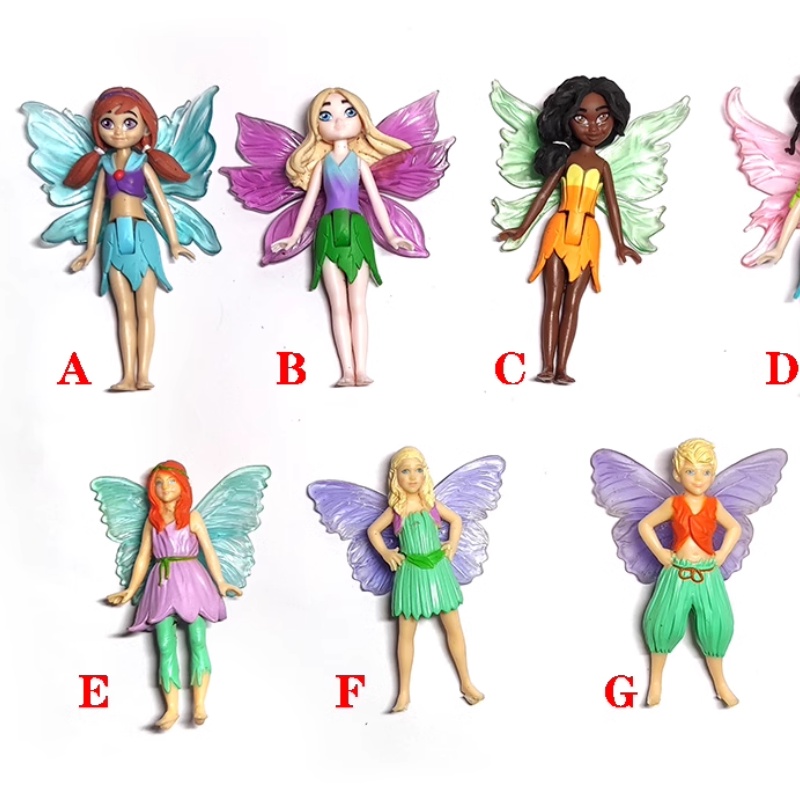 Anime Flower Fairy action figure Cute Butterfly Elf figure with Wings ...