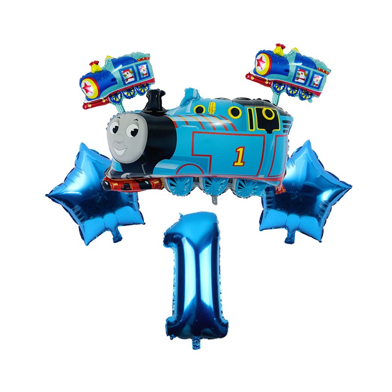 6pcs/ Thomas Train Theme Foil Balloon +30 inch Digital Set Children ...