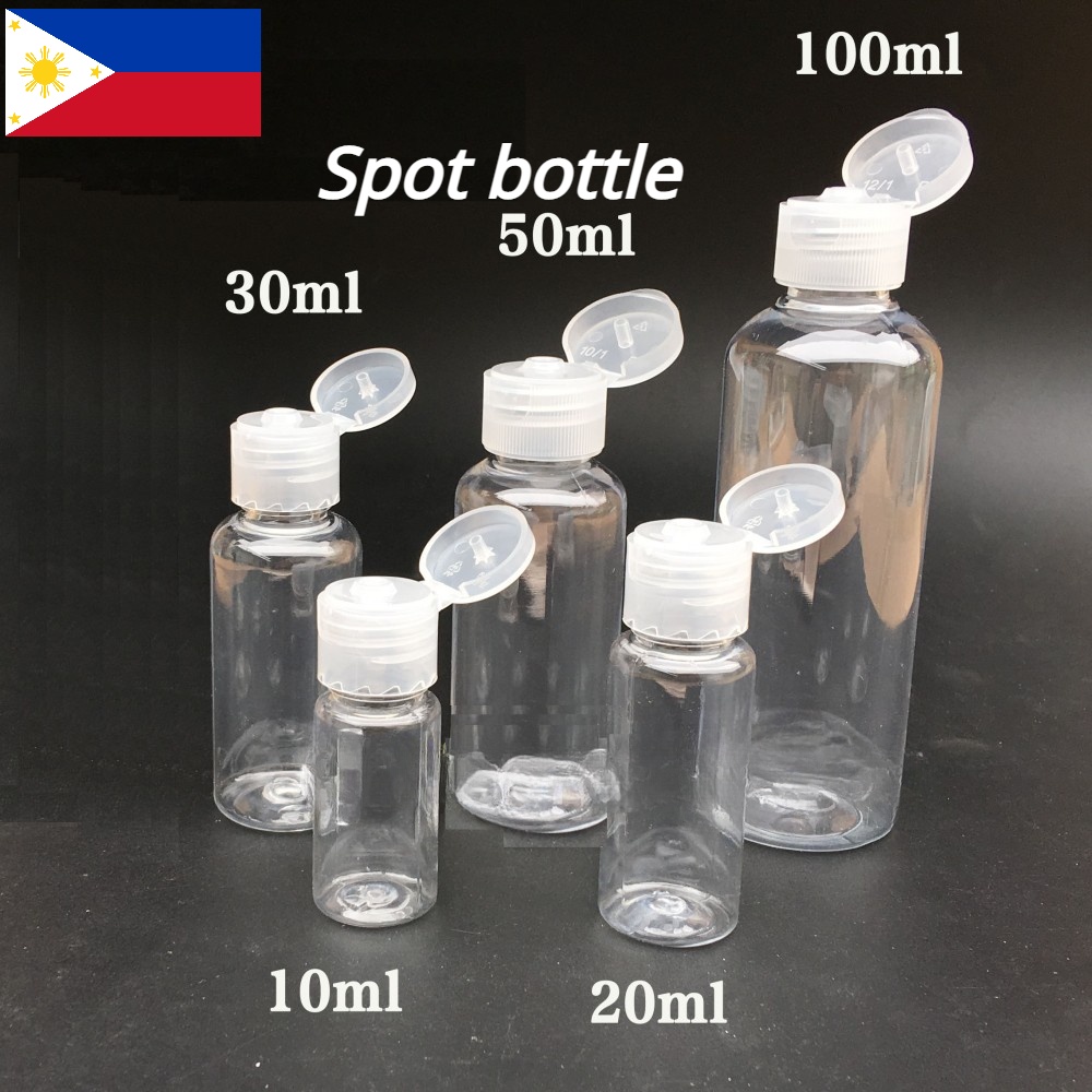1PCS Flip cap Travel Bottle PET Plastic Bottle, Botol Kosong, Sample ...