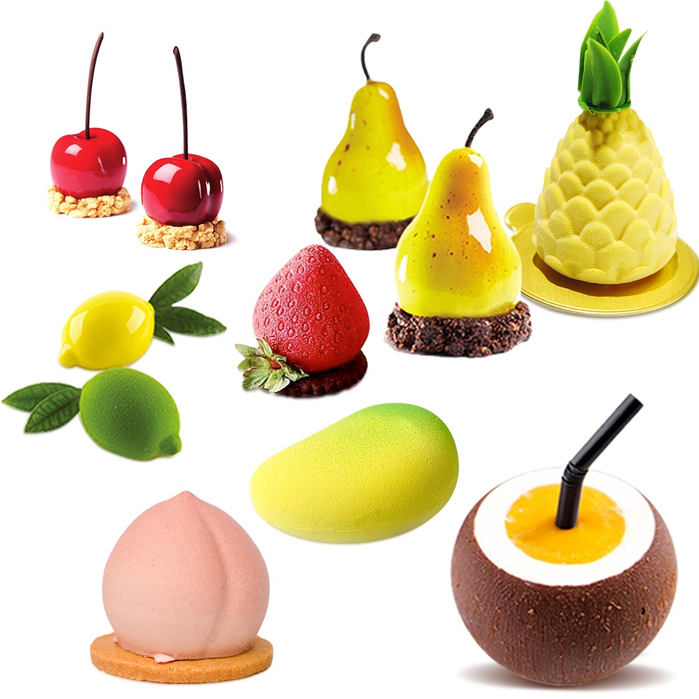 Fruit Silicone Mold for Pastry Desserts Mousse Cake Mold for Baking 3D ...