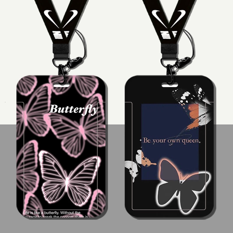 Butterfly Ins Version New Design DIY Student ID Card Holder Personal ID ...