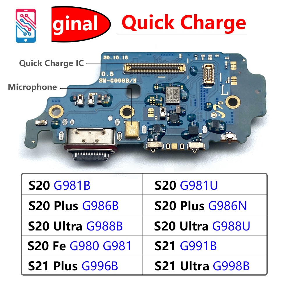 USB Charger Board Flex For Samsung Galaxy S20 S21 Plus Ultra Fe 4G 5G ...