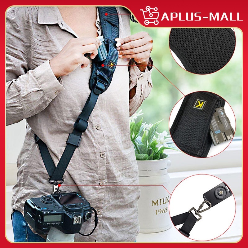 Single Shoulder DSLR Belt Camera Strap Quick Fastening Adjustment ...