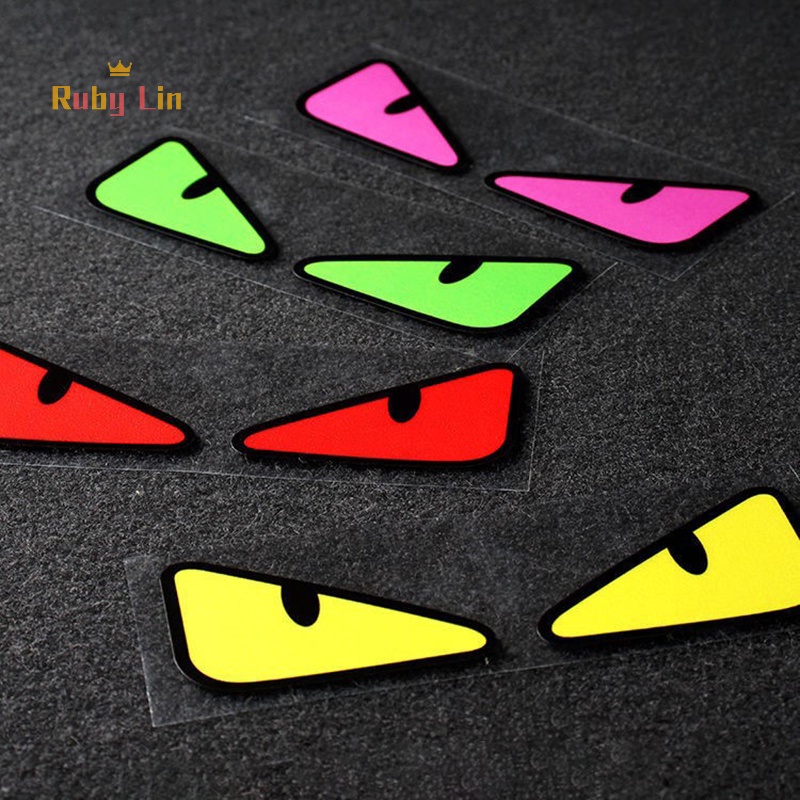 Ruby Lin Devil Eyes Car Brake Light Stickers Car Helmet Motorcycle ...