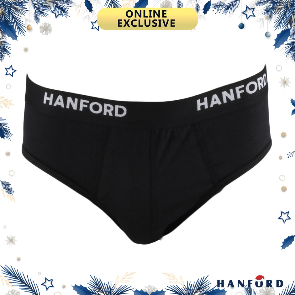 ♞Hanford Men Regular Cotton Briefs OG Prime - Black (1PC/Single Pack) S ...