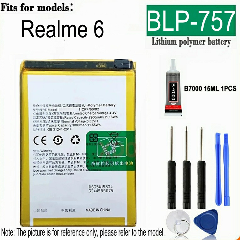 【COD】Replacement BLP-757 Battery For 6 Realme 6i Realme 6pro Battery ...