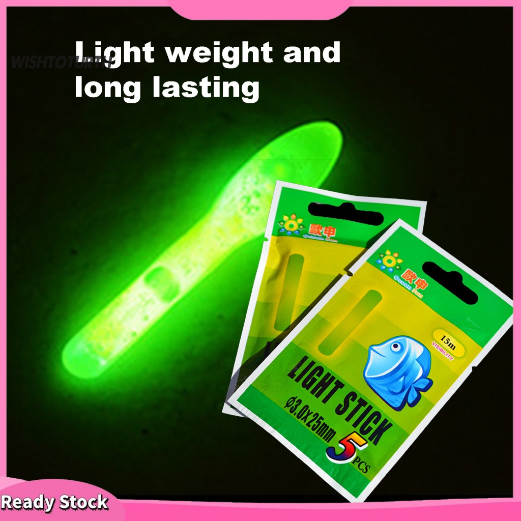 WT| 50Pcs Light Stick Fluorescent Mini Plastic Sturdy Fishing Glow ...