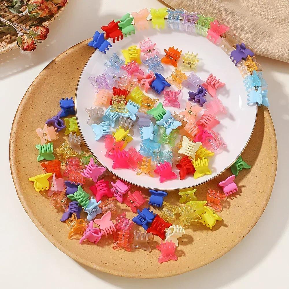 10Pcs New Colorful Butterfly Mini Hair Clip Claw Grip Barrettes Clamps ...