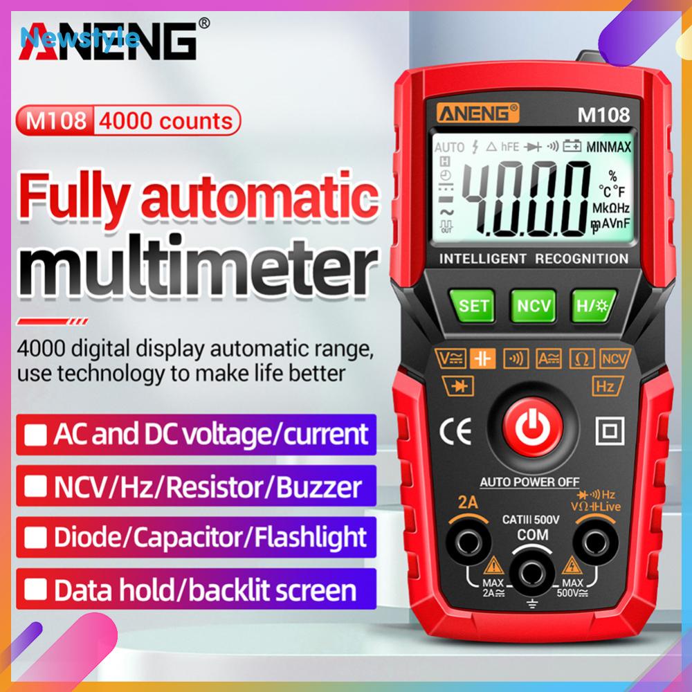 ANENG M107/M108 4000 Counts Smart Digital Multimeter Multimetro Tester ...