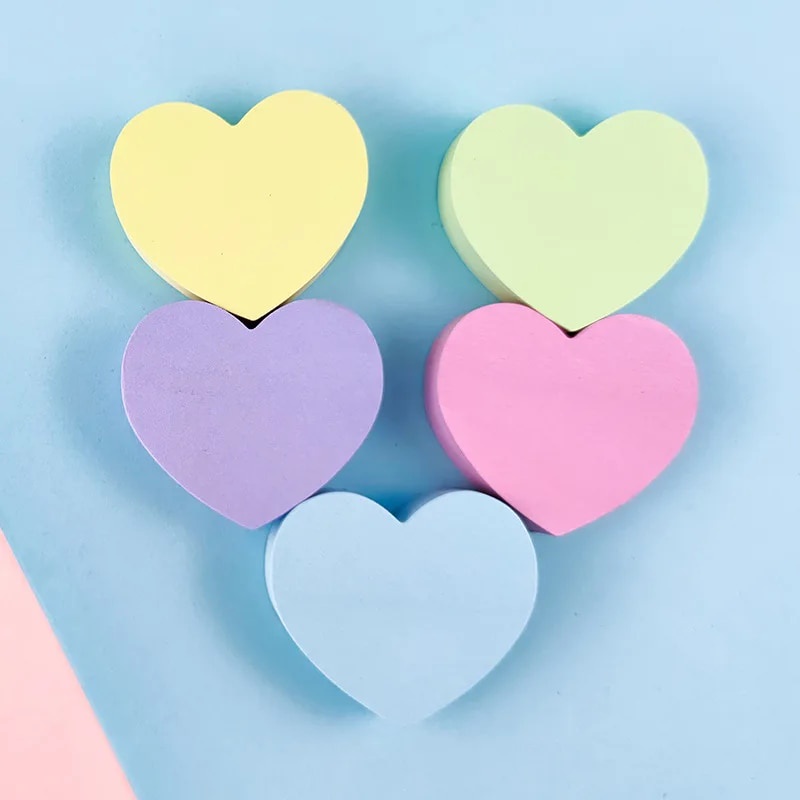 120 Sheets Love Notes Sticky Colored Notepad Self Sticky Notebook ...