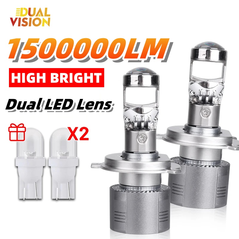 2PCS H4 H7 H11 LED Projector Lens 1500000LM Canbus HB3 HB4 Car Headlight Bulbs 9005 9006 9012 H8 ...