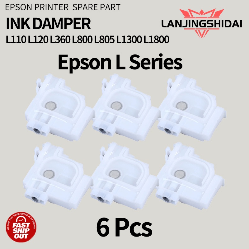 6 Pcs Ink Damper Dumper for Epson L110 L120 L360 L1800 L1300 L800 L353 ...