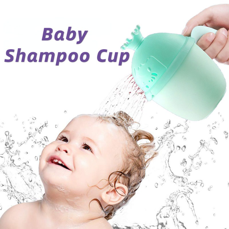 Baby Shampoo Cup Bath Water Cups Cute Cartoon Baby Shower Spoons Kids ...