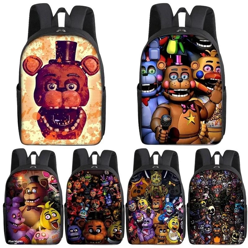 FNAF series cartoon 16 inch anime backpack with large capacity travel ...