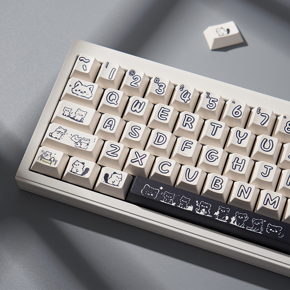 Graffiti Cat 148Keys/Set Keycaps PBT Cherry Profile DIY Custom for ...