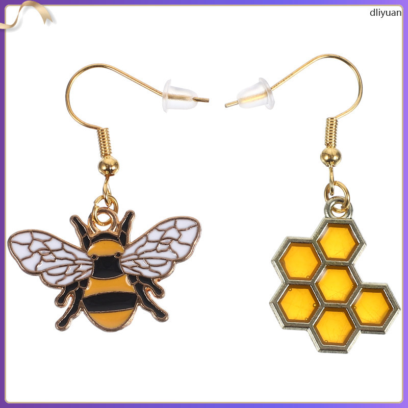 Honeycomb Bee Earrings of The Lid Hive Women Jewelry Drop Dangle Miss Star Dangling dliyuan ...
