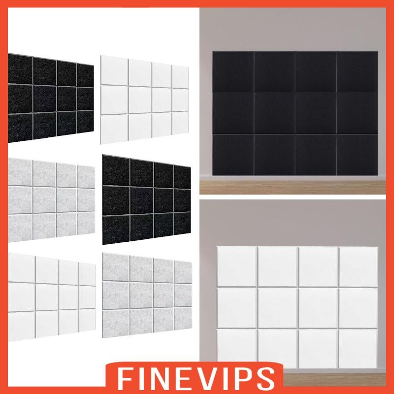 [Finevips] 12Pcs Acoustic Panels,Sound Absorbing Art Square Acoustic ...