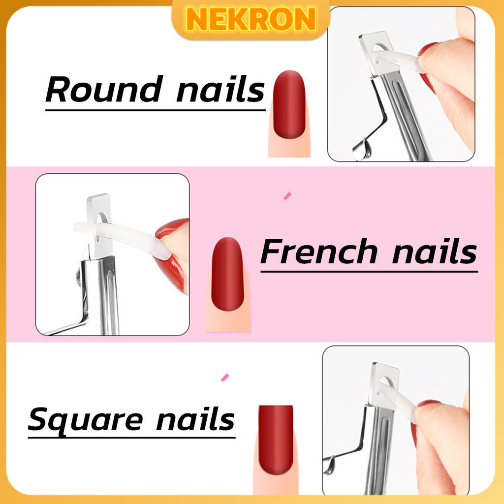 NEK Nail Art Edge Cutter UV Acrylic False Nail Clipper Stainless ...