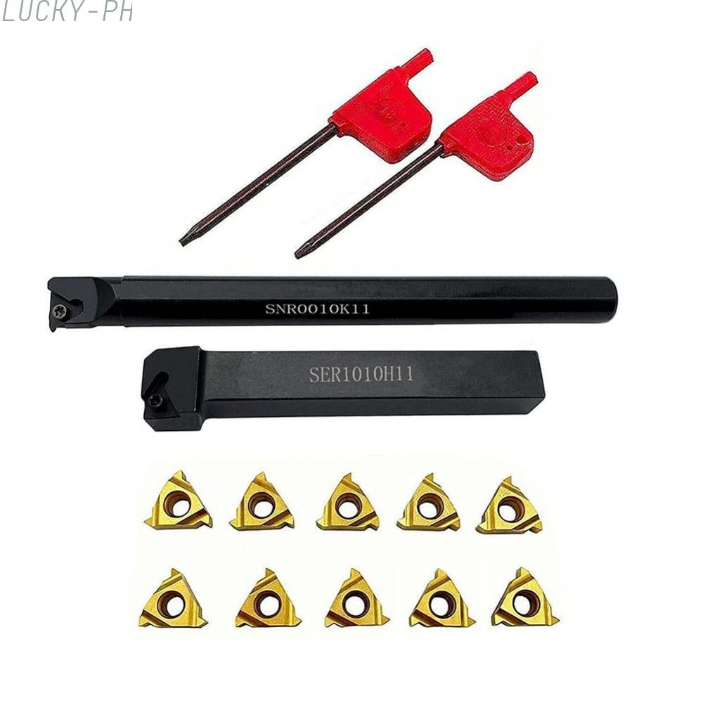 Lathe Threading Tool Holder Set with Insert Wrench Precision Grinding ...