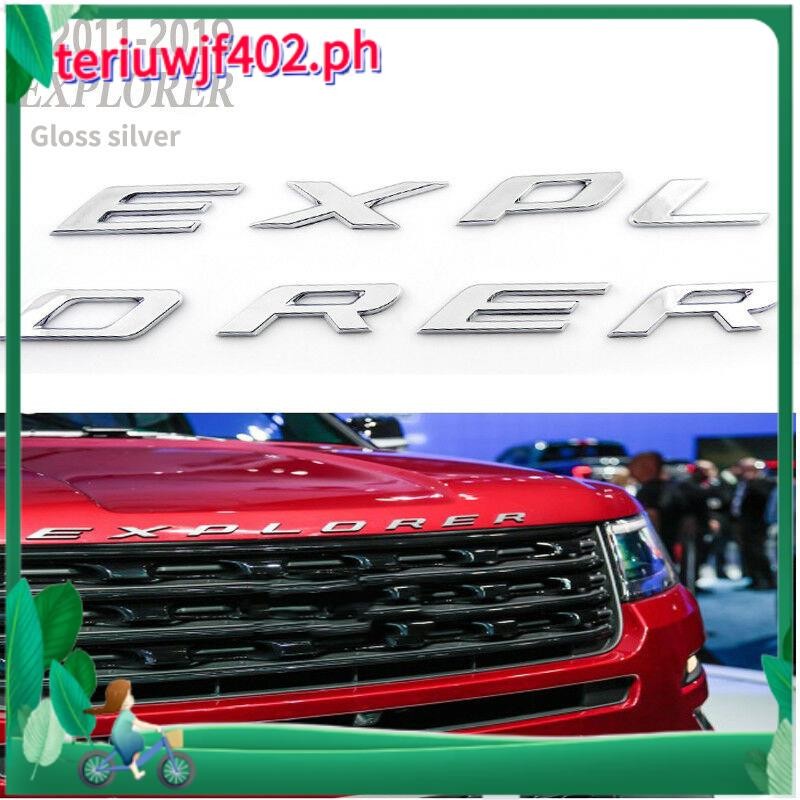 Explorer Car Emblem Front Hood Emblem 3D Letters Explorer Sticker Fit ...