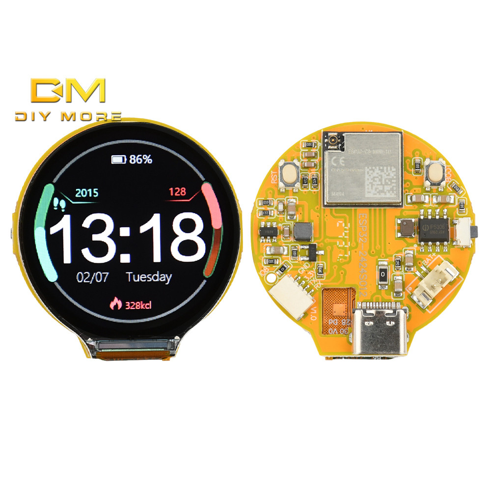 Diymore Esp32 C3 Wifi Bluetooth Development Board Module With 1 28 Inch Circular Display Onboard