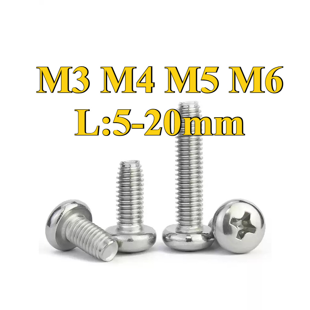 M3/M4/M5/M6 Stainless 304 Machine Screw (JP Bolt)/Round Head Screw/ Pan ...