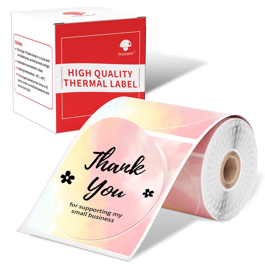 Phomemo M110 M200 2" Color Circle Thermal Sticker Label Self-Adhesive ...