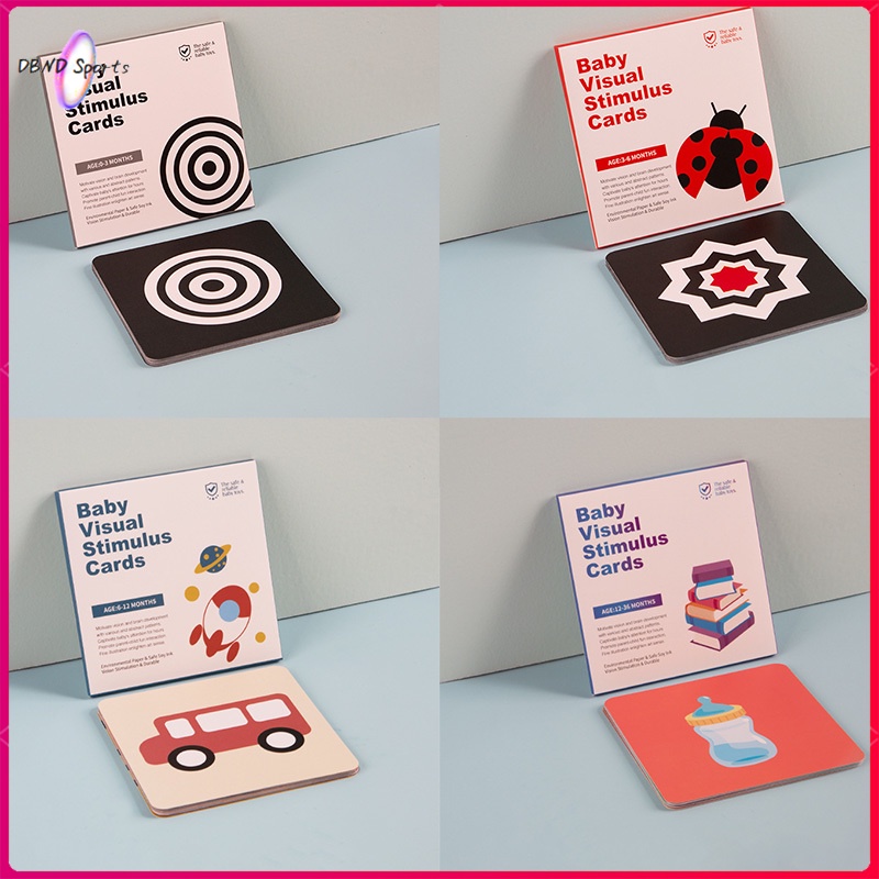 Black White Flash Cards English Shell Montessor Kids Visual Stimulation ...