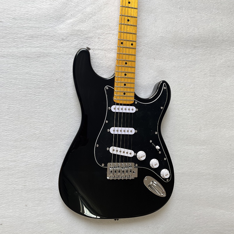 New Fender Telecaster Black Electric Guitar SSS Pickups Black Chrome ...