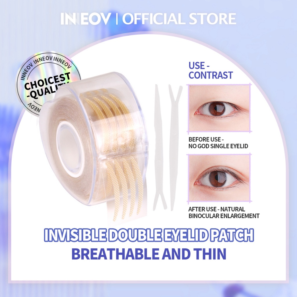 INNEOV 600 PCS Mesh Lace Double Eyelid Stickers Invisibility Long ...