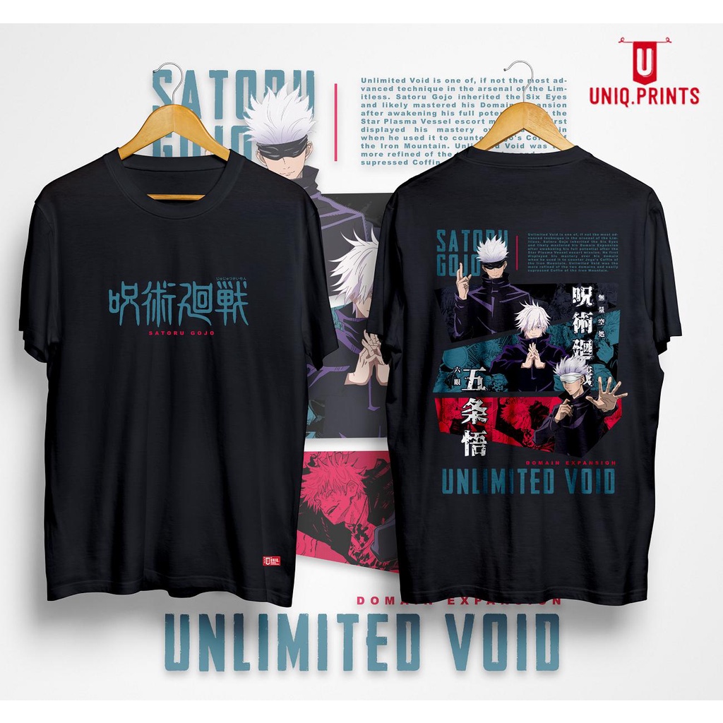 Uniq.prints Anime Shirt JUJUTSU KAISEN SATURO GOJO Graphic Tshirt ...