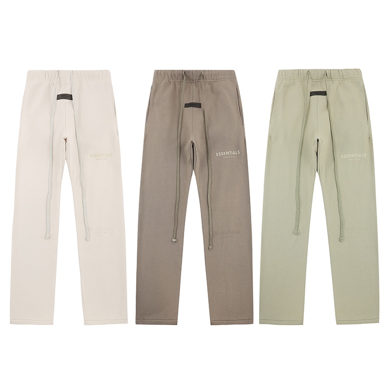Ready Stock New FEAR OF GOD Season 8 ESSENTIALS Flocking Printing Straight Tube Casual Pants ...