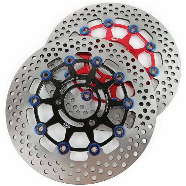 Universal Motorcycle CNC Aluminum 3 holes 260 *70mm Floating disk brake ...
