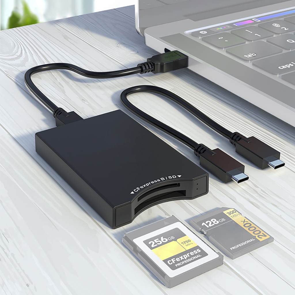 JMT 2in1 CFexpress Type B /SD Card Reader USB3.2 Gen2 10Gbps TypeC Card ...