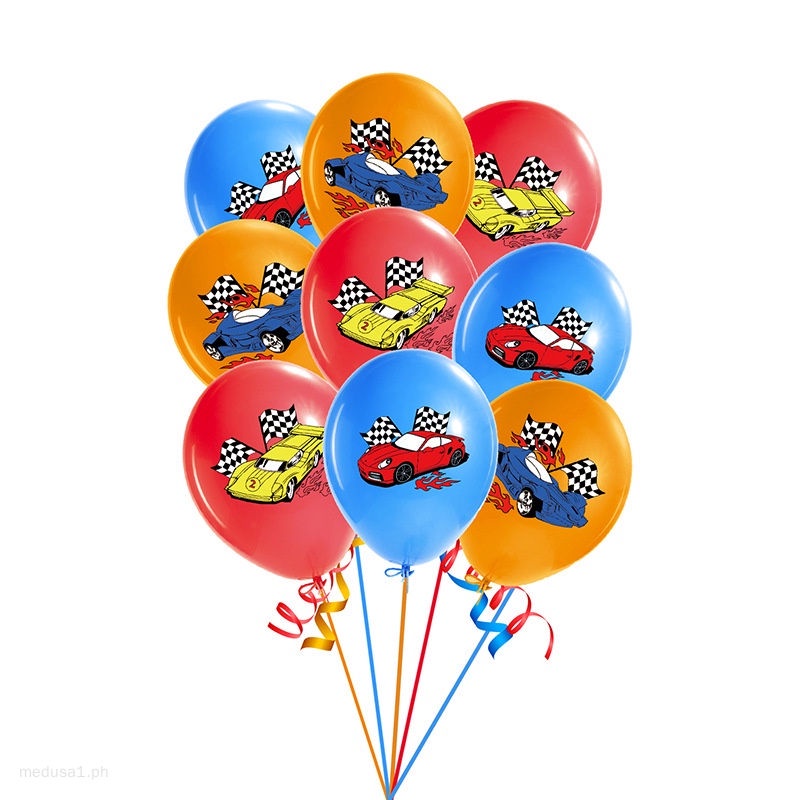12PCS Hotwheels Latex Balloon 12 inch Balloons Racing Car Theme ...