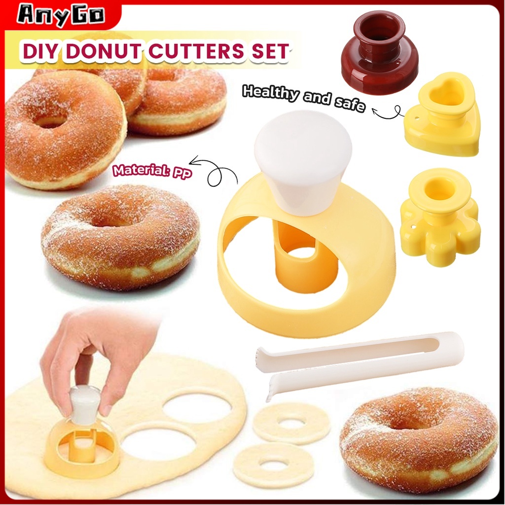 AnyGo DIY Donut Cutters Set Cookie Cutter Round for Baking Donut Mould ...