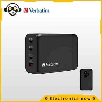 Verbatim 4 Port 200W PD 3.0 & QC 3.0 GaN Charger with Cable (With AC ...