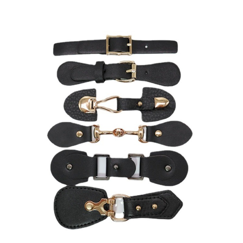 PU Leather Coat Buckle High-end Metal Leather Buckle Imitation Leather ...