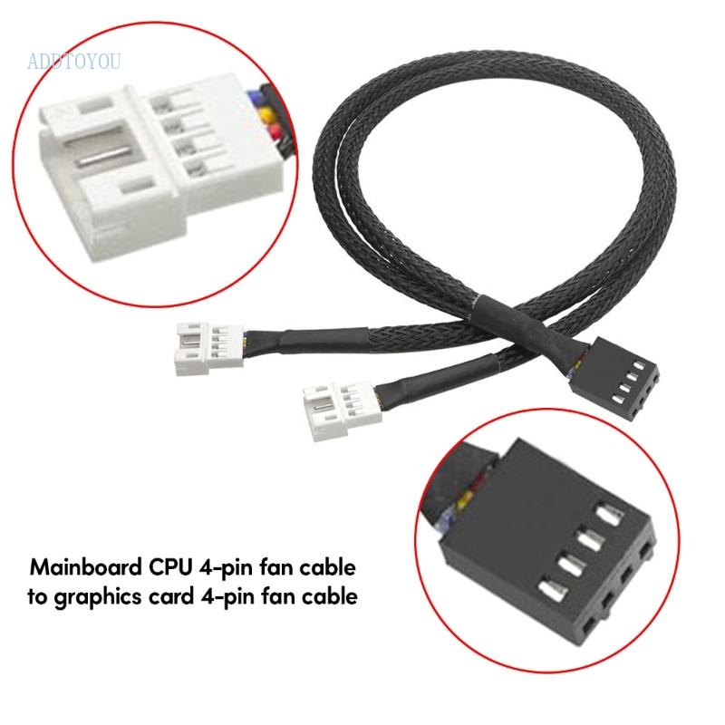 【3C】 4 Pin Extension Cable Motherboard 1 To 1 2Ways Splitter Sleeved ...