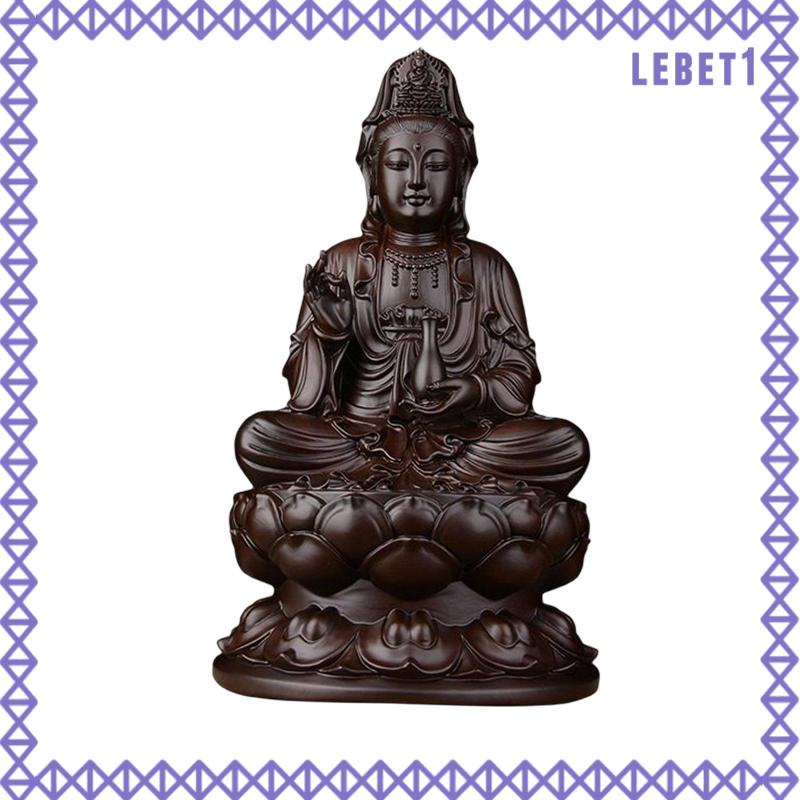 [Lebet] Wood Meditating Guan Yin Statue Buddha Statue Feng Shui Worship ...