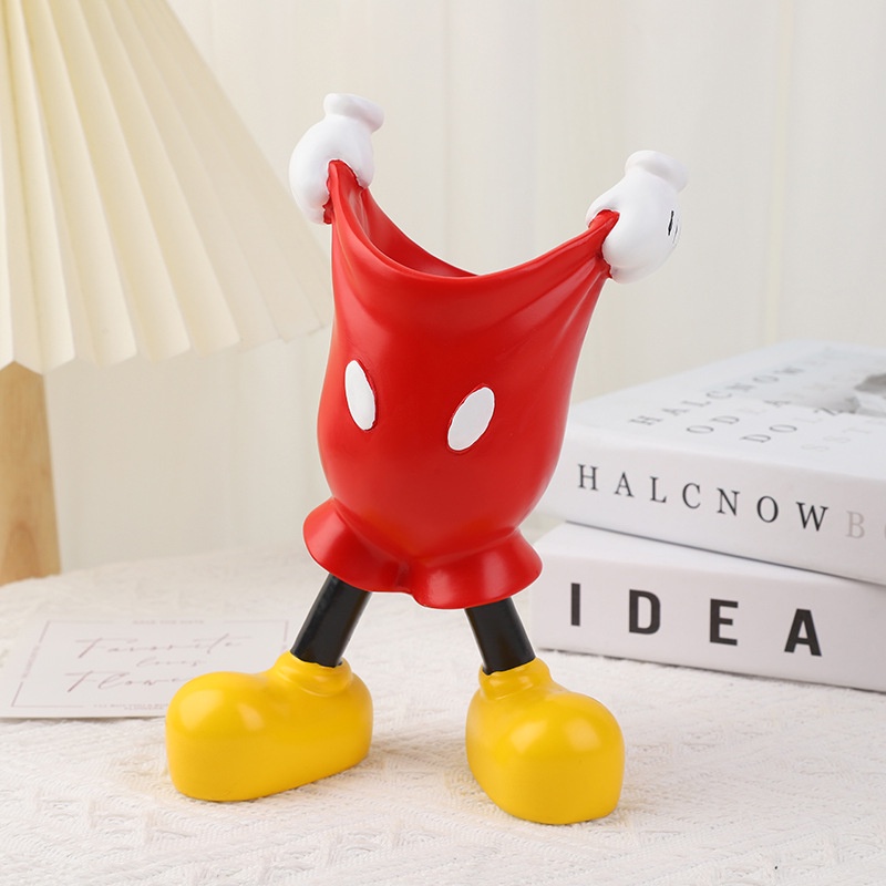 18cm Cute Cartoon Mickey Mouse Pen Container Multifunctional Desktop ...