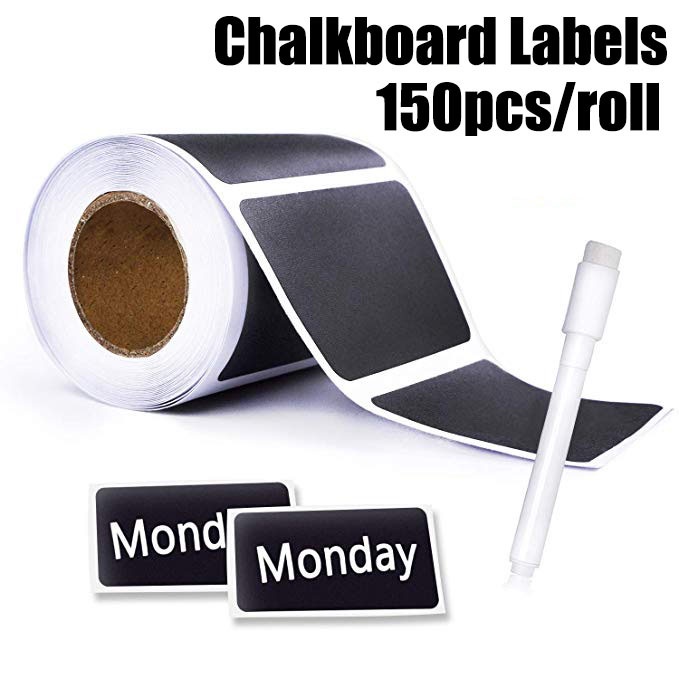120Pcs/ Roll Label Stickers with Pen Waterproof Removable Chalkboard ...