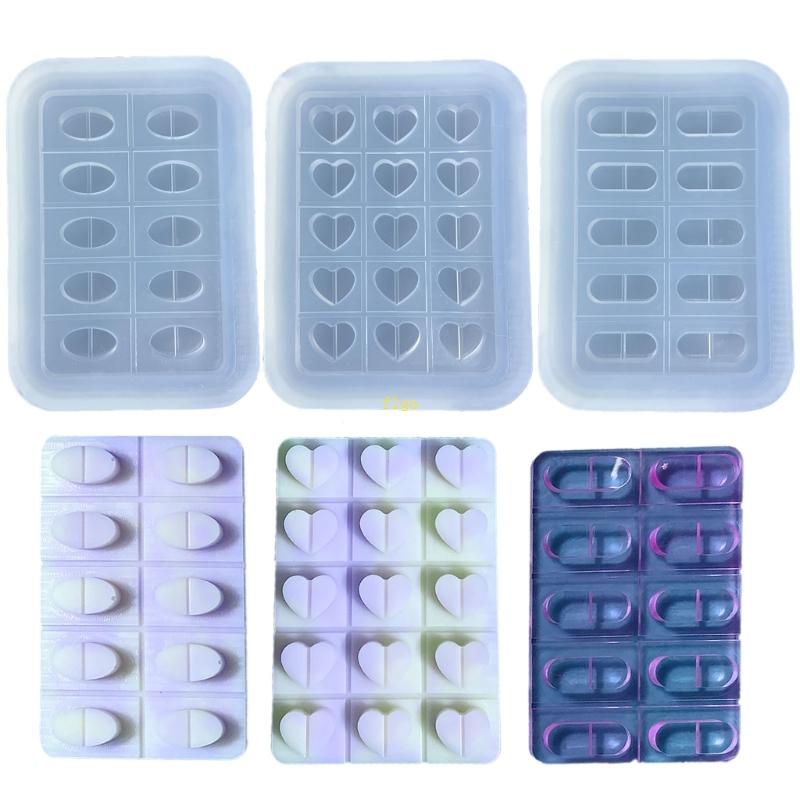 flgo Tablets Mold Capsules Making Mould Resuable Silicone Casting Mold ...