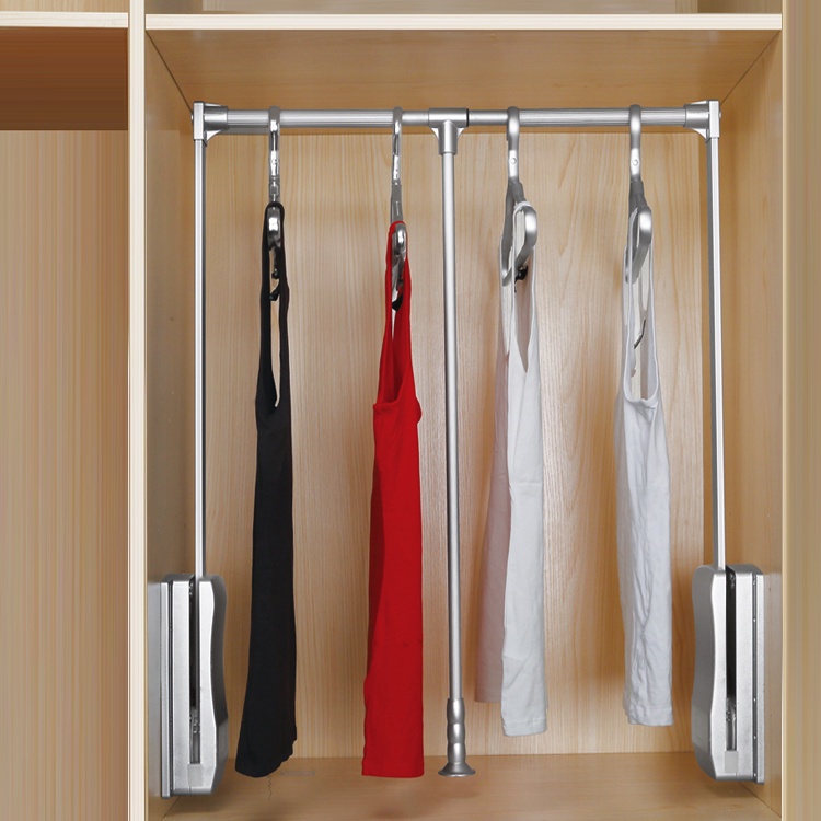 Built-in Pull-out Trouser Rack Wardrobe Lifting Hanging Rod Cloakroom ...