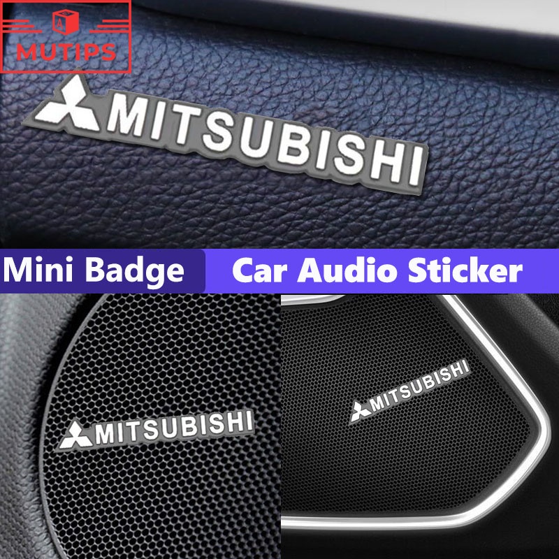Mitsubishi 4Pcs/Set 3D Car Metal Badge Emblem Auto Audio Speaker ...