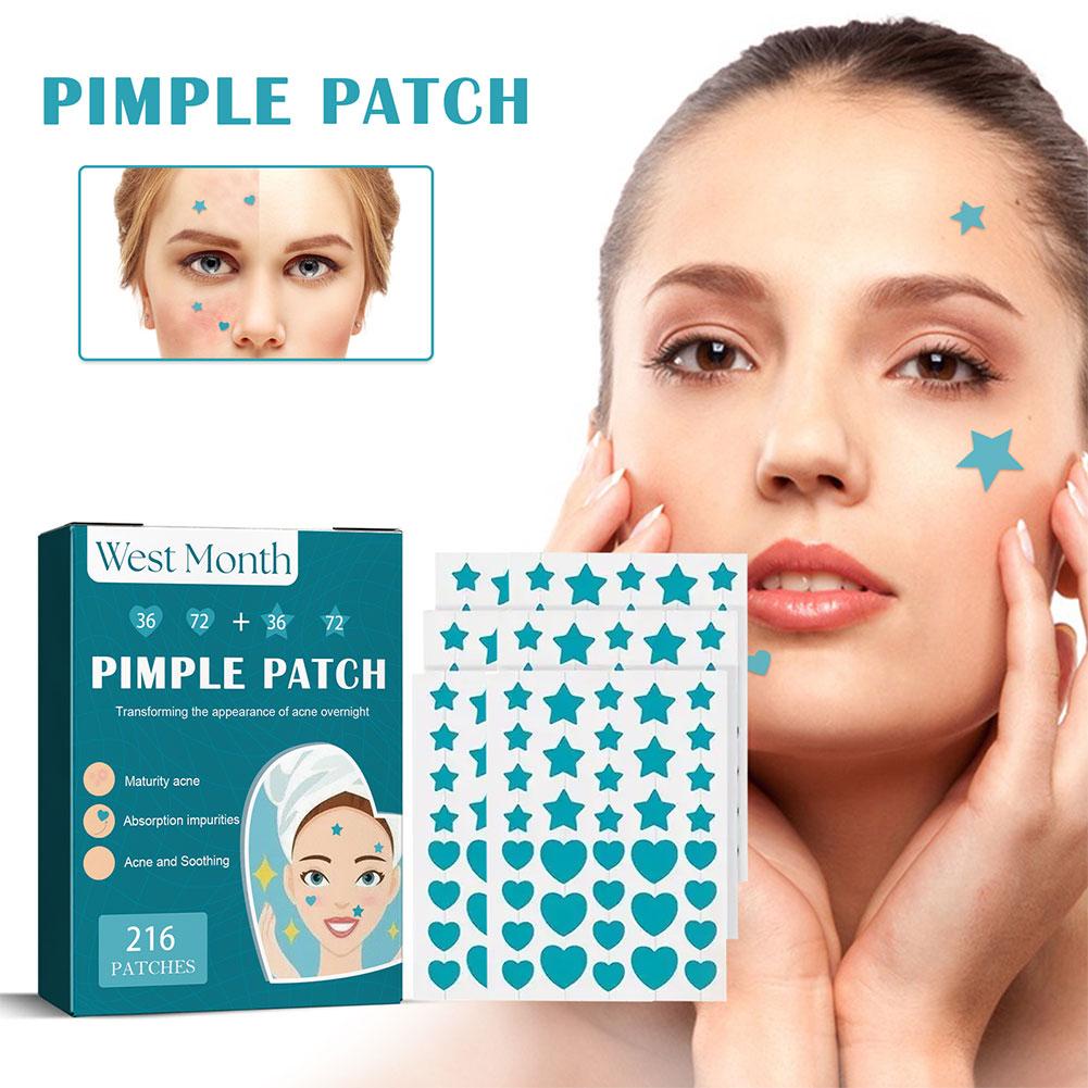 216pcs/sheet Hydrocolloid Acne Patch Repair Pimple Acne Clean Invisible ...