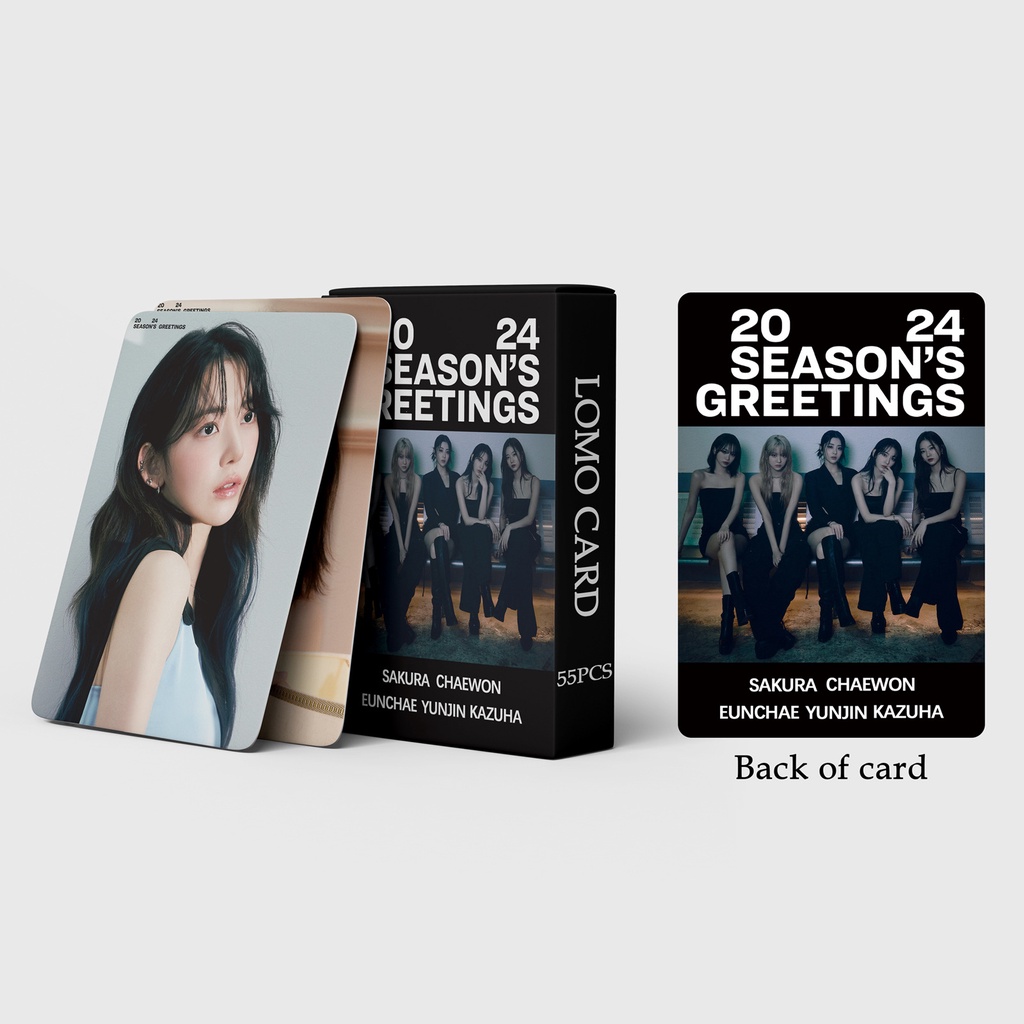 55pcs/box LE SSERAFIM 2024 season's greetings Lomo Cards Perfect Night ...