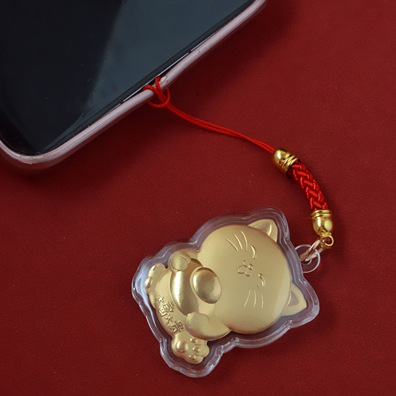 CBS New Good Luck Cat Yuanbao Cat Phone Chain Camera Keys Cord Chain ...