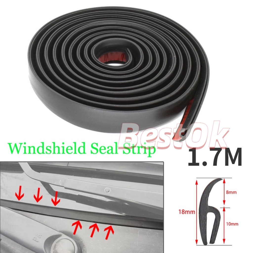 1.7M Universal Seal Strip Trim for Auto Car Front Windshield Sunroof ...